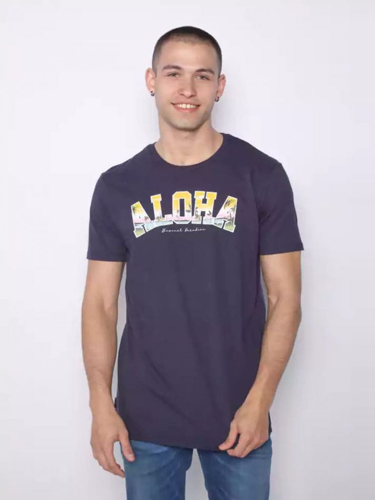 REMERA ALOHA AZUL OSCURO – Marco Polo
