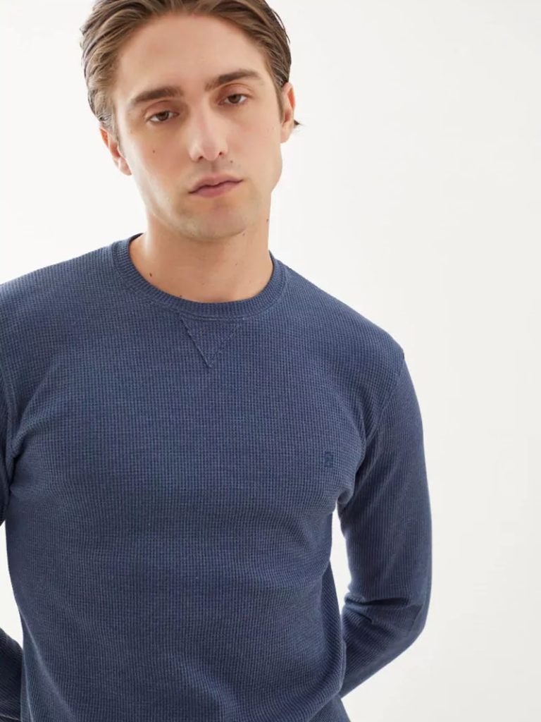 BUZO WAFFLE AZUL MARINO – Marco Polo