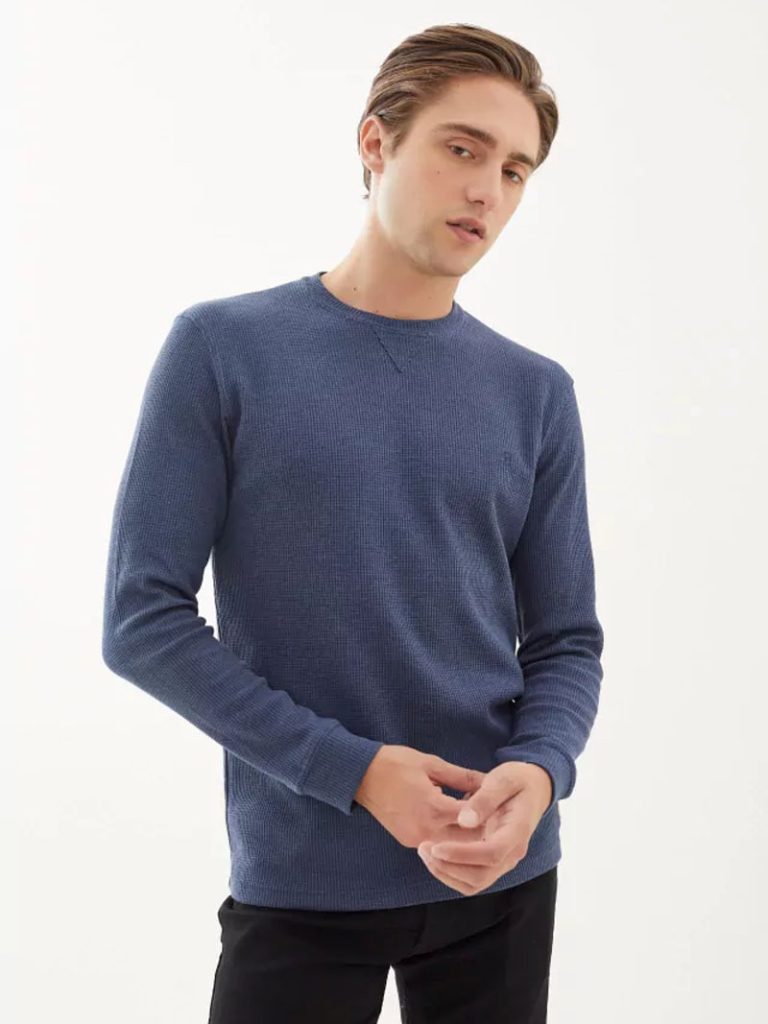 BUZO WAFFLE AZUL MARINO – Marco Polo